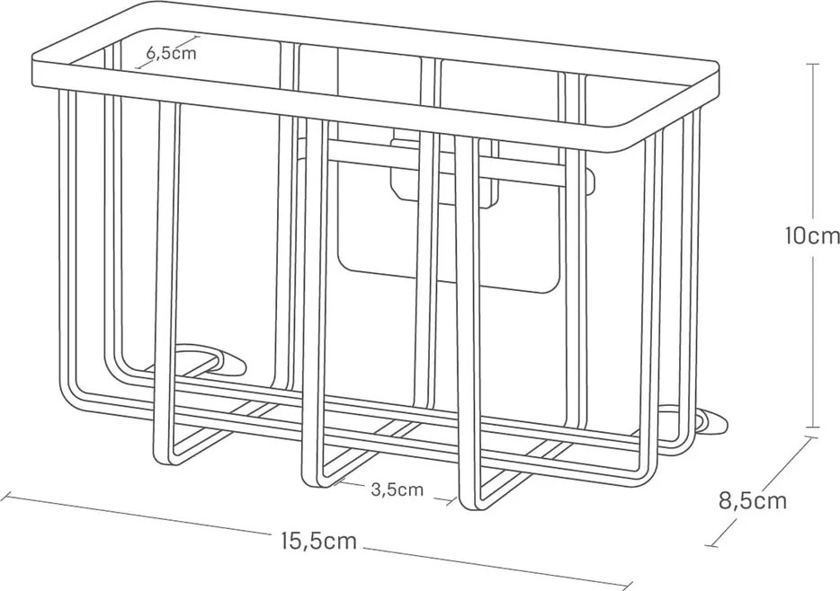 Černý kovový stojan na mycí prostředky bez vrtání Film Hook – YAMAZAKI