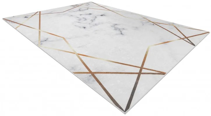 Dywany Łuszczów, Kusový koberec ANDRE Marble 1220, 80x150, bílá, chodba / předsíň