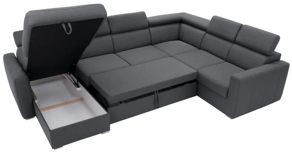 Casarredo - Komfort nábytek Rozkládací sedací souprava do U SELECT pravá, látky A1 | barva: N4 ořech,potah: rosario 67
