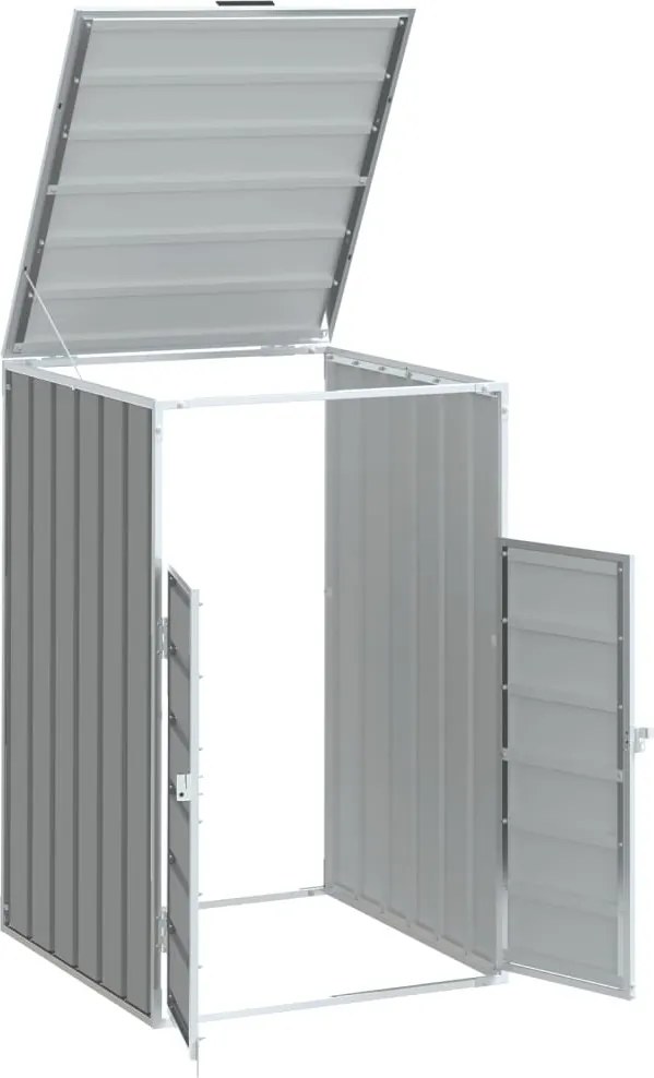 vidaXL Box na 1 popelnici 72 x 81 x 115 cm ocel [4006171] Barva: Šedá