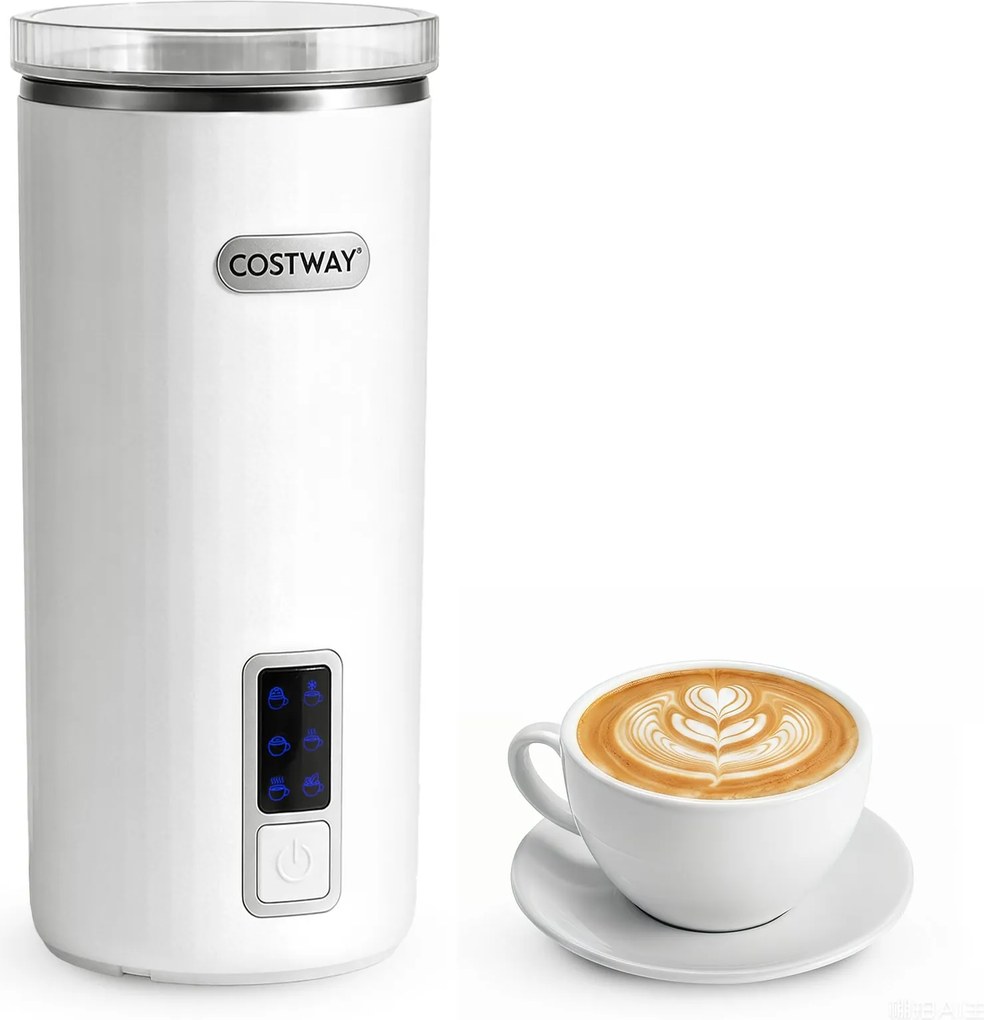 Costway Elektrický napěňovač mléka 6 v 1, objem 250 ml