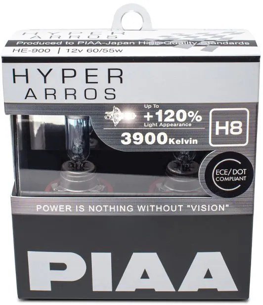 Autožárovka piaa hyper arros 3900k h8 + 120% zvýšený jas