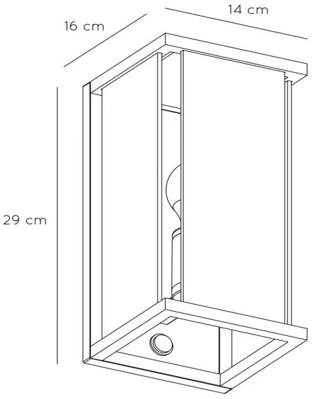 Lucide 27883/11/30 - Venkovní nástěnné svítidlo CLAIRE 1xE27/15W/230V IP54