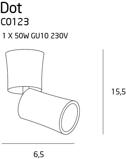 Bodové stropní svítidlo Maxlight DOT C0123