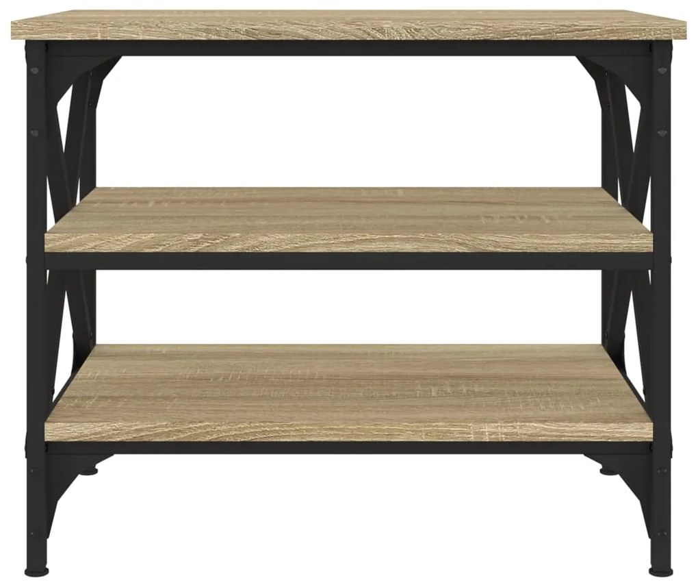 Odkládací stolek dub sonoma 55 x 38 x 45 cm kompozitní dřevo - Default Title