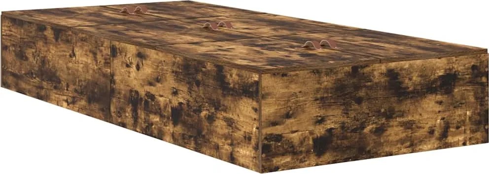 Rám postele s úložným prostorem Kouřový dub 90 x 200 cm 3335345