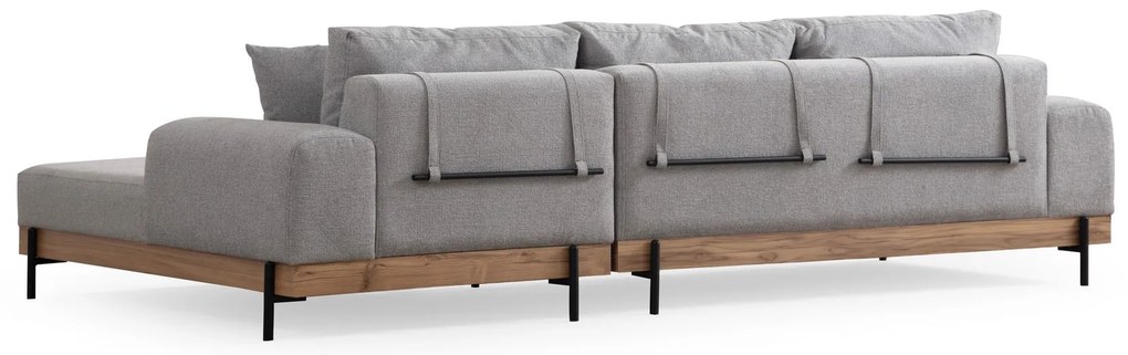 Hanah Home Rohová pohovka ETI dub šedá pravá 280 cm