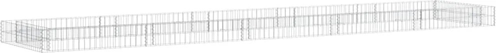 Gabionový vyvýšený záhon pozinkovaná ocel 500 x 100 x 20 cm 151315