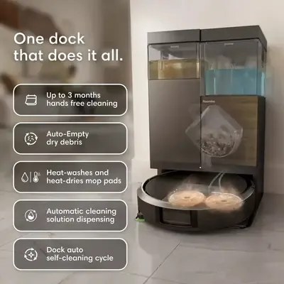 iRobot Roomba Plus 575 Combo + AutoWash dock černá / Robotický vysavač