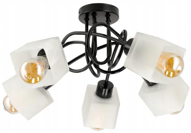 BERGE LED stropní lampa LOFT - 5xE27 - CUBE WHITE