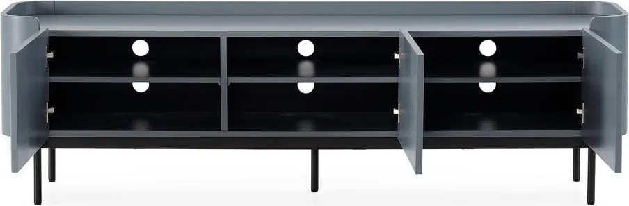 Šedomodrý TV stolek 180x55x40 cm Willa – MOME