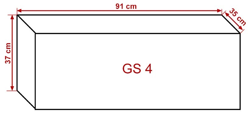 Ral Závěsná skříň GS 4 Barva dřeva: Bílá matná + lesklé čelo