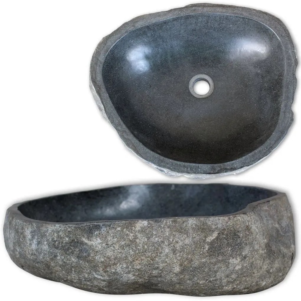 Umyvadlo z říčního kamene - oválné | 46–52 cm