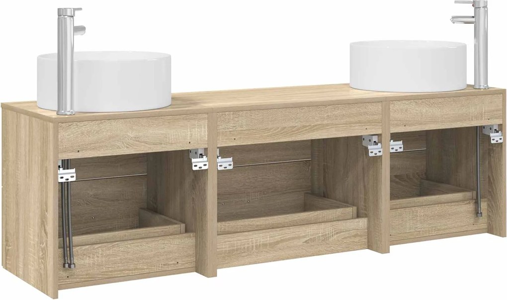 Sada koupelnového nábytku 3 ks Dub sonoma 49,5 x 44,5 x 65,5 cm 3405941