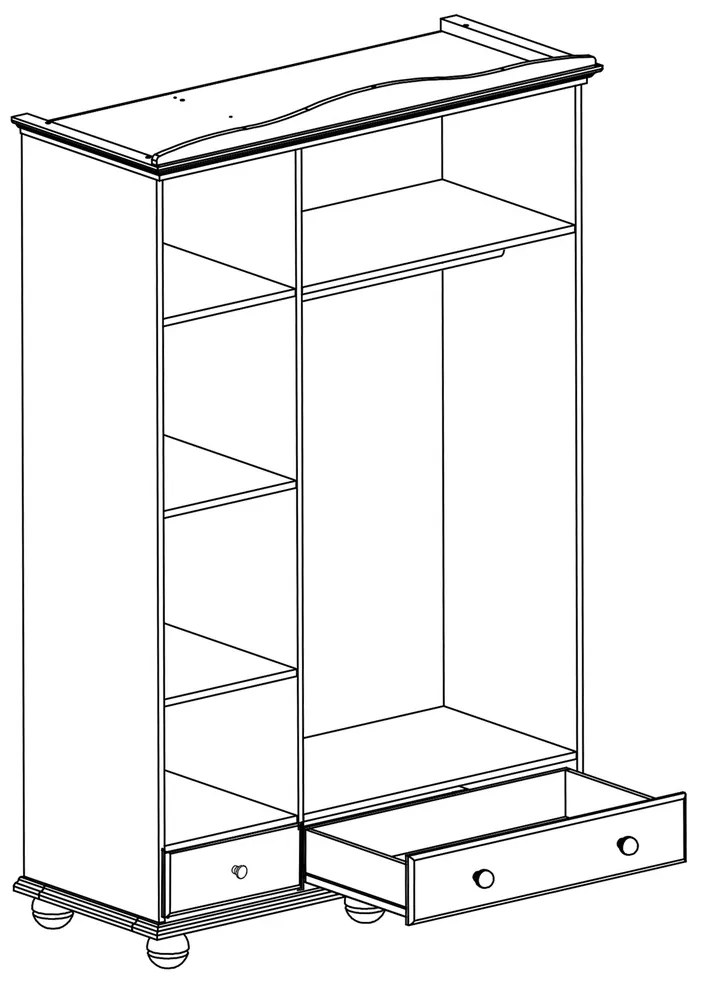 Idea Skříň 3dveřová COPACABANA hnědá