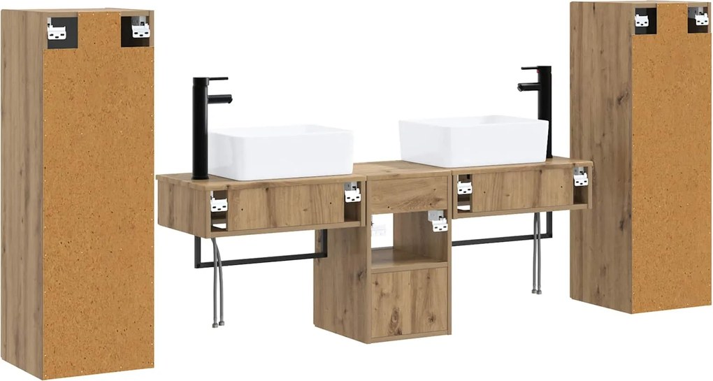 Sada koupelnového nábytku 5 ks Dub artisan 33 x 34,5 x 100 cm 3405982