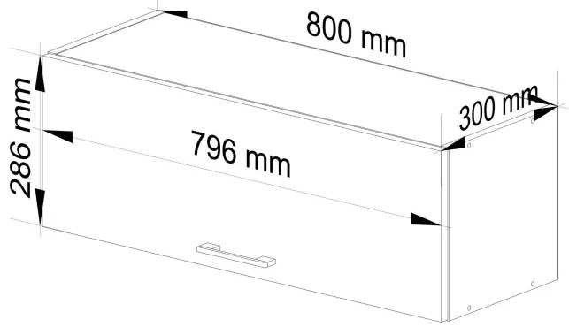 Horní kuchyňská skříňka OLIWIA W80 G1 bílá
