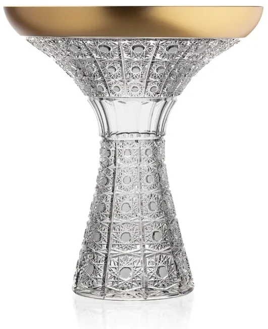 Bohemia Crystal Ručně vyráběná a ručně broušená váza se zlatem 355mm ...