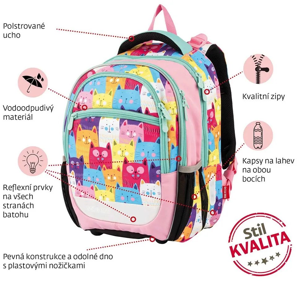 Stil - školní batoh Junior Kittens