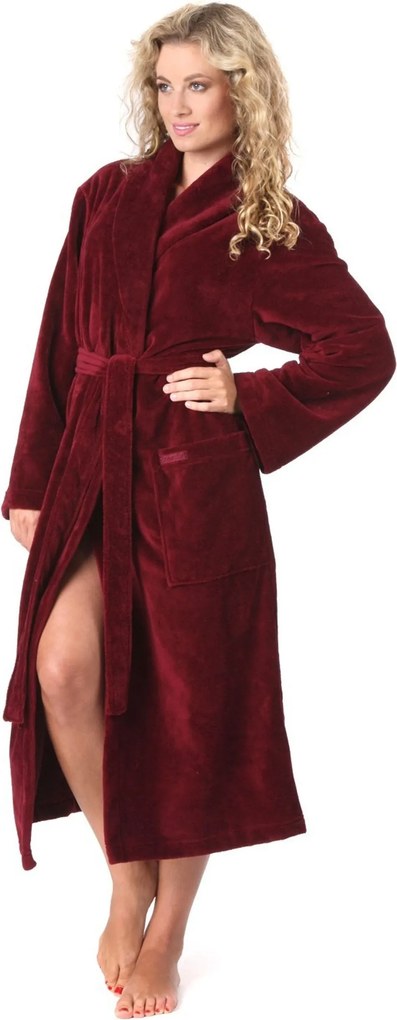 Vínový Dámský Župan Tampa - Model 21 49 3651 - XXL