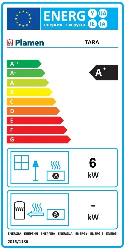 PLAMEN Litinová krbová kamna TARA - černá