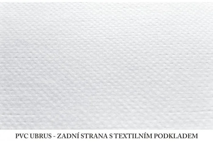 PVC ubrus ČERNOMODRÉ KRUHOVÉ ORNAMENTY NA BÍLÉM PODKLADU - šíře 140 cm, návin 20 m