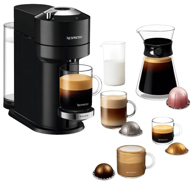 Kapslový kávovar Krups Nespresso Vertuo Next Black XN910810