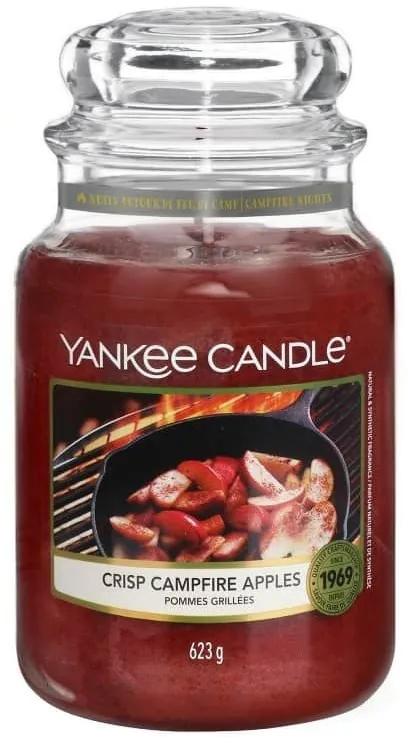 Yankee Candle Svíčka Yankee Candle 623g - Crisp Campfire Apples, červená barva, hnědá barva, sklo, vosk