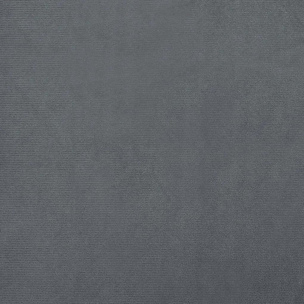 Dětská pohovka tmavě šedá 60 x 40 x 30 cm samet - Default Title