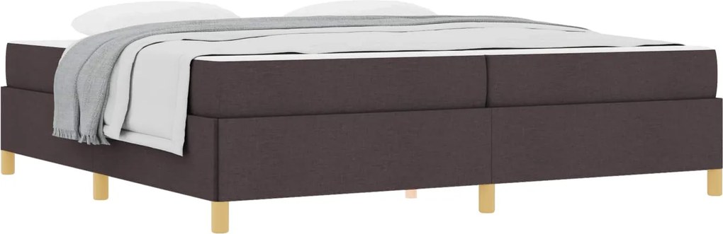 Rám postele Tmavě hnědá 200 x 200 cm textil 3398965