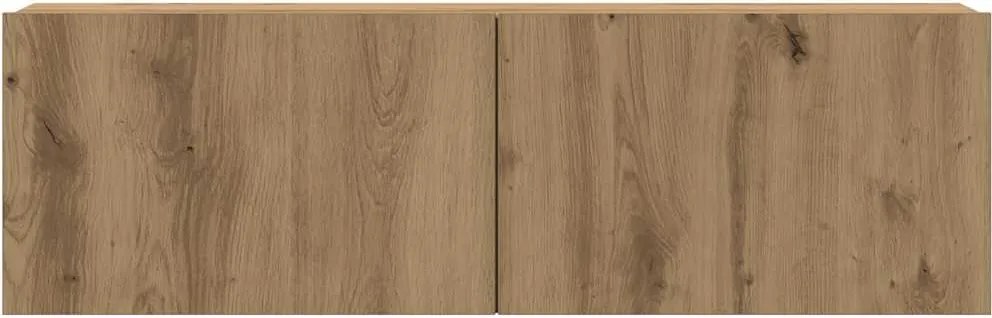 Sada 8 kusů nástěnné TV skříňka dub artisan kompozitní dřevo 3328956