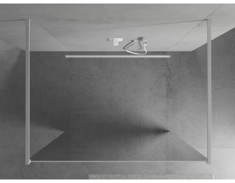 Mexen Kioto volně stojící sprchová zástěna 110 x 200 cm, Zrcadlo 8 mm, Bílá - 800-110-002-20-50