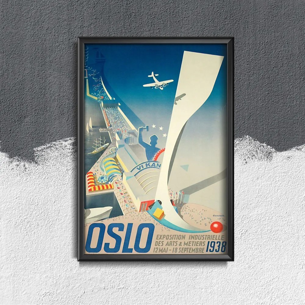 Dekorativní plakát Oslo expo norsko