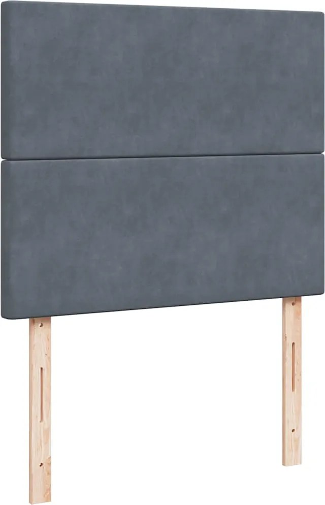 Box spring postel s matrací tmavě šedý 120x190 cm samet 3292281