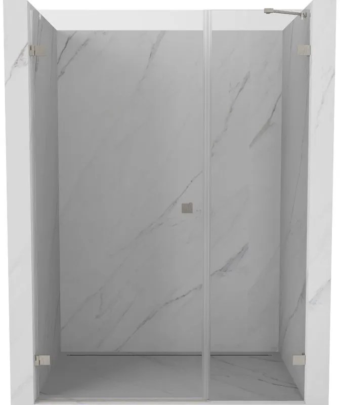 Mexen Lunar-B sprchové dveře jednokřídlé levé 120 cm, transparentní, kartáčovaný nikl - 832S-120-050-97-00-L