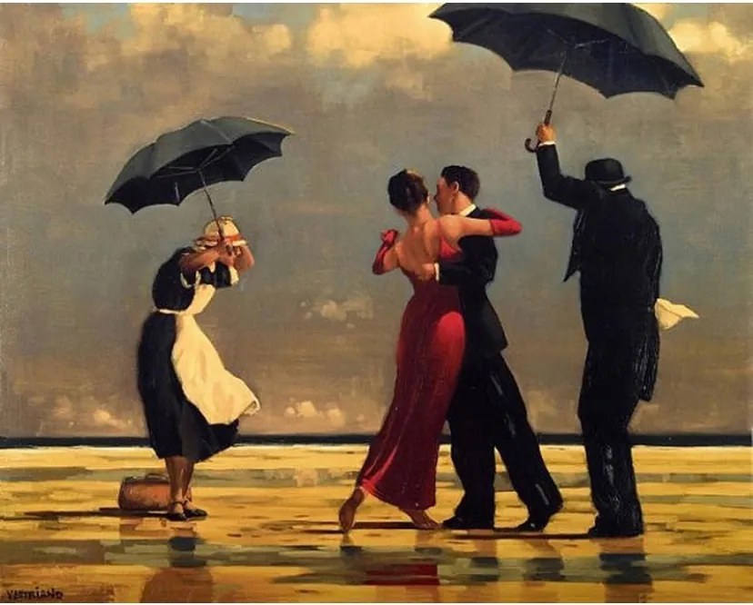 Namaluj si obraz "Tanec v dešti" 40x50 cm