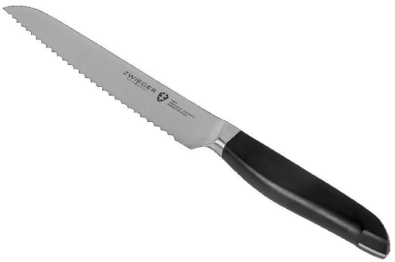 Nůž na pečivo FORTE 20cm černý