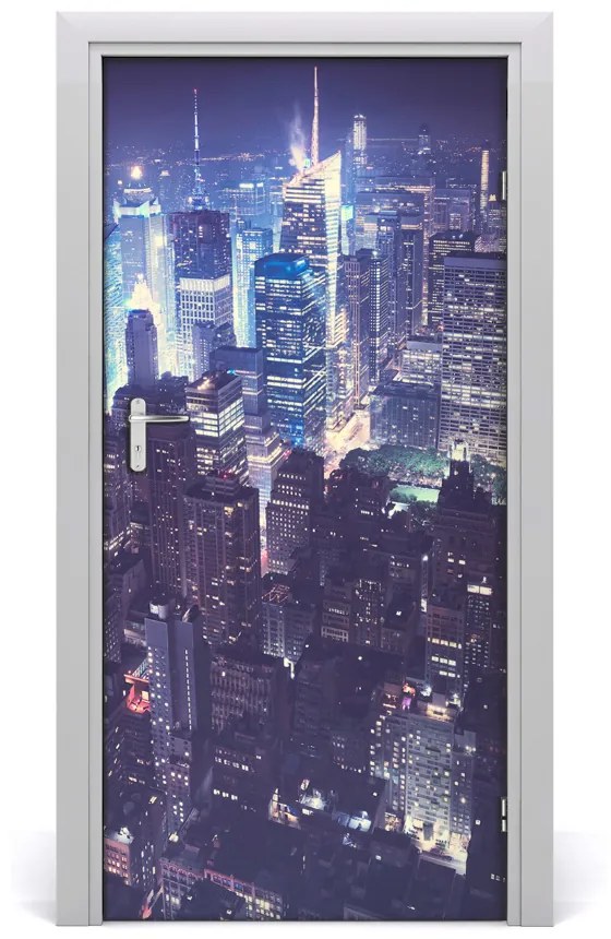 Fototapeta samolepící na dveře Manhattan noc 85x205 cm