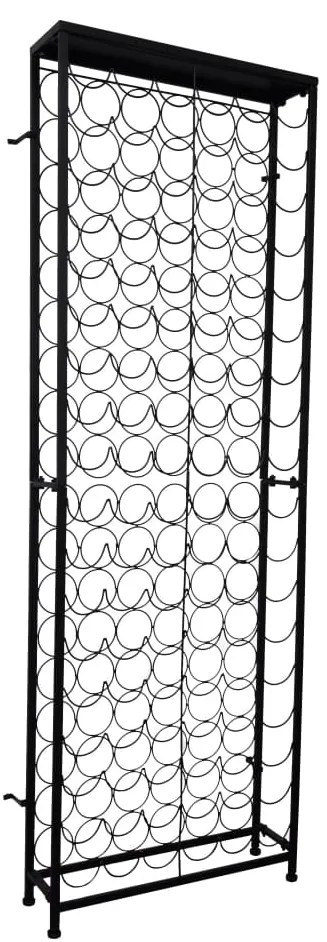 vidaXL Marketos Stojan na víno na 108 lahví, kovový