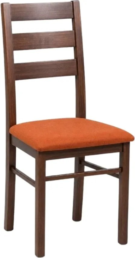 Jídelní čalouněná židle LORI — masiv, látka, více barev, nosnost 130 kg Tmavě hnědá Lux 10 Terracotta