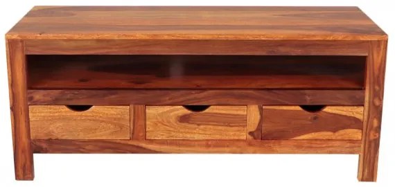 Indický nábytek - TV stolek Amba 120x50x45 z indického masivu palisandr Světle medová