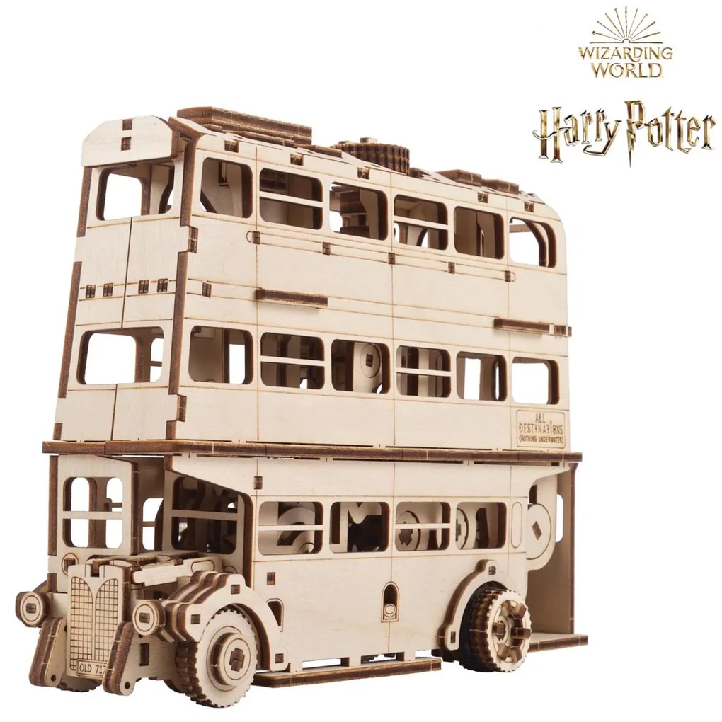 Ugears 3D dřevěné mechanické puzzle Harry Potter Rytířský autobus