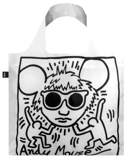 Skládací nákupní taška LOQI KEITH HARING Andy Mouse