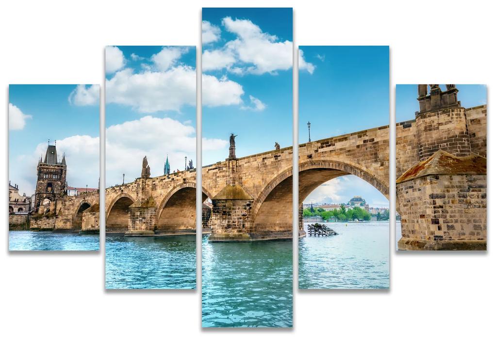 Malvis ® Pražský Karlův most Velikost: třídílný obdélník - 120x80 cm