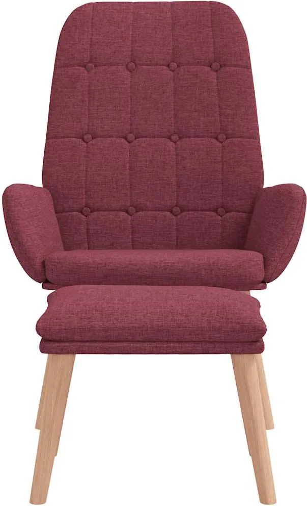 Relaxační křeslo s podnožkou vínové textil 3315155