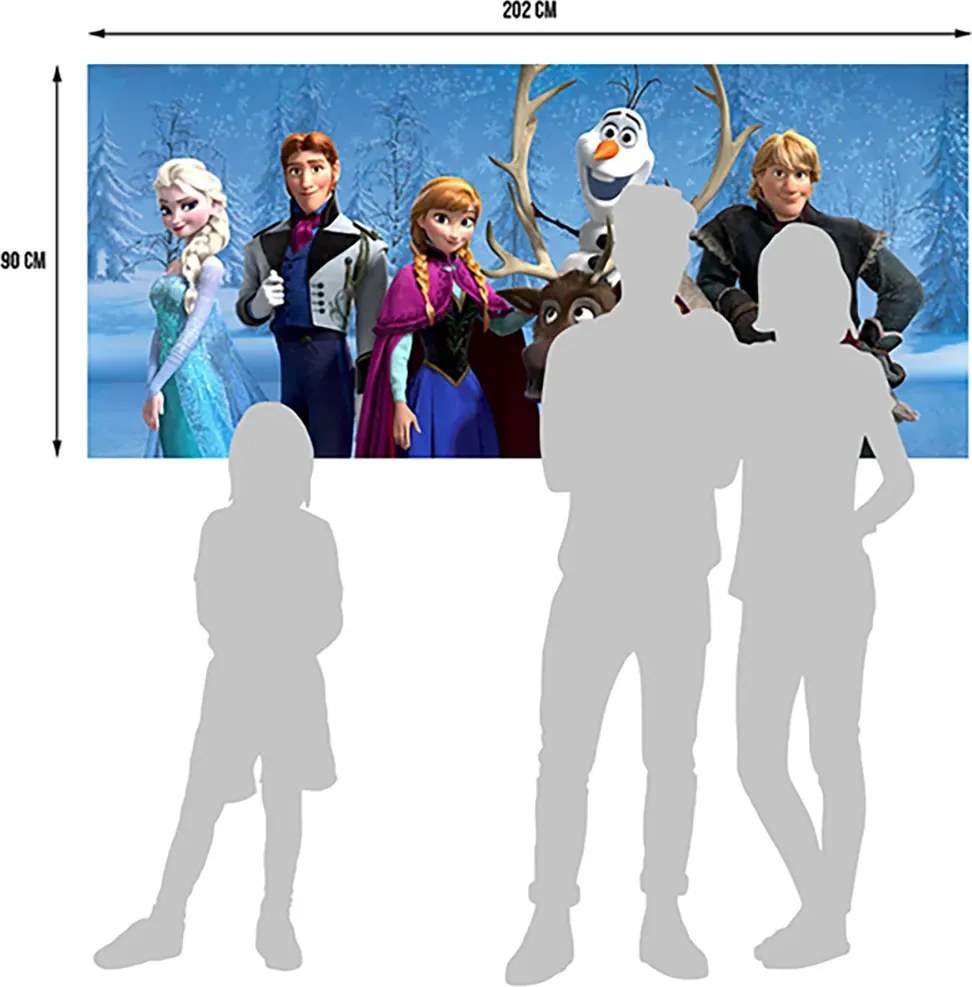 Dětská vliesová fototapeta na zed' Ledové království Všichni přátelé, Disney | 202 x 90 cm | DFTDNH 5384