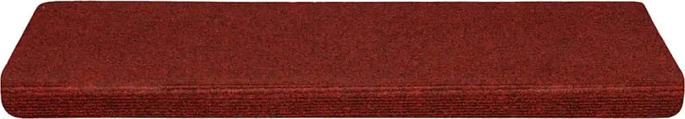 Schodové rohože samolepicí 30 ks 65 x 21 x 4 cm bordó červená s obdélníkovým okrajem 3365695