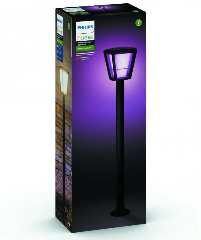 PH 17442/30/P7 Hue LED White and Color Ambiance Venkovní sloupkové svítidlo Philips Econic 17442/30/P7 černé 100cm 2200K-6500K RGB - PHILIPS HUE (915005732701)