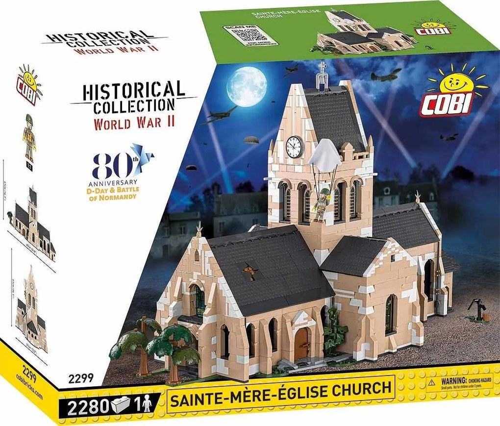 Cobi 2299  francouzský kostel sainte-mère-église den d 1944