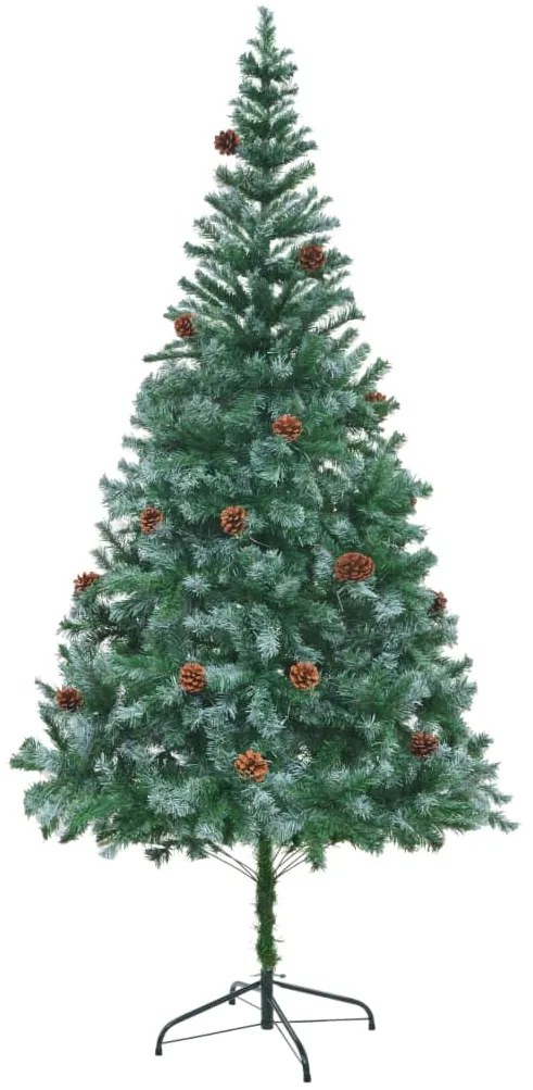 Umělý vánoční stromek se šiškami 180 cm